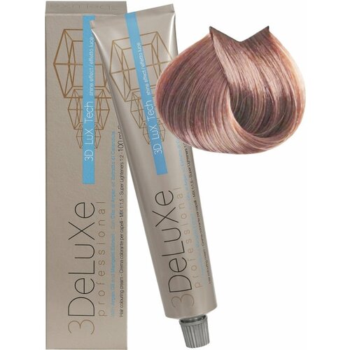 3Deluxe крем-краска для волос 3D Lux Tech, 9.22 очень светлый блондин розовый ирис, 100 мл