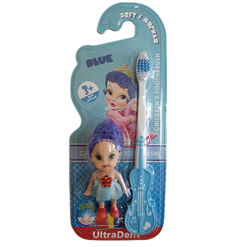 Детская зубная щётка "UltraDent Kid's" с игрушкой, 3+, для девочек