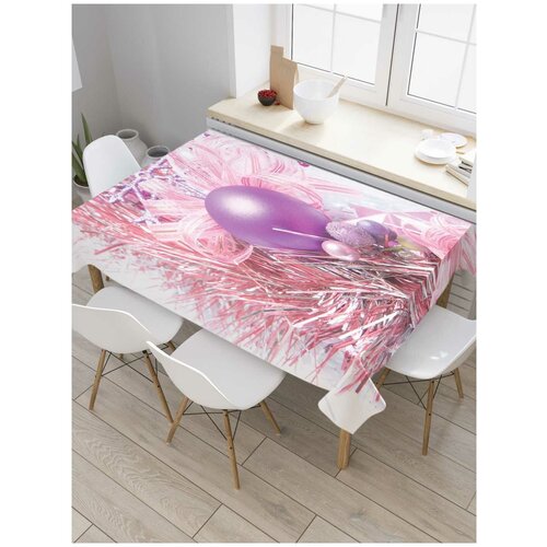 Скатерть прямоугольная JoyArty на кухонный стол "Настроение праздника" из оксфорда, 120x145 см