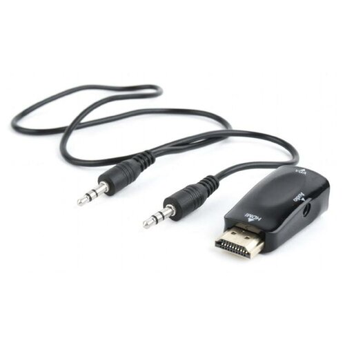 Переходник HDMI VGA Bion BXP-A-HDMI-VGA-02 круглый черный