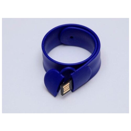 Флешка в виде браслета (64 Гб / GB USB 2.0 Синий/Blue SS001 Флеш накопитель usbsouvenir U606A браслет)