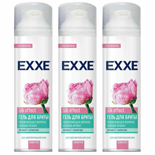 EXXE Женский гель для бритья Sensitive Silk effect, 200 мл х 3 шт