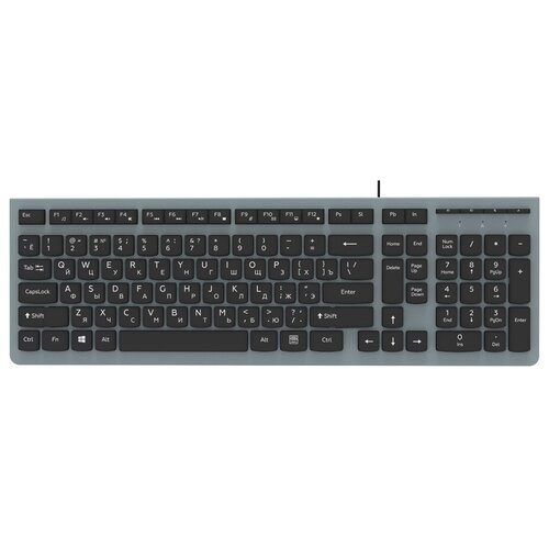 Клавиатура Ritmix RKB-400 Grey USB grey, английская/русская (ANSI)