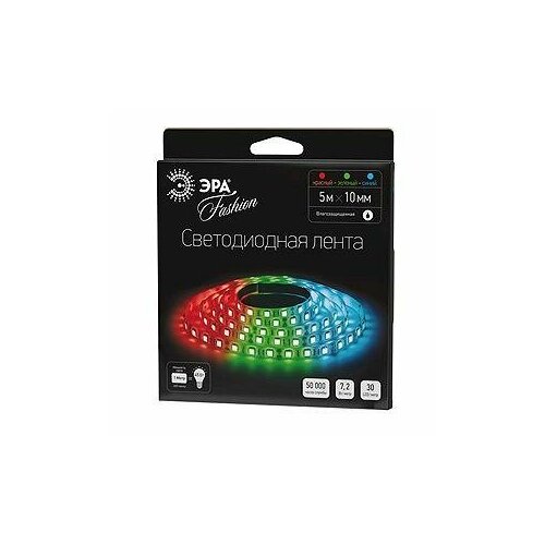 ЭРА Светодиодная влагозащищенная лента ЭРА 7,2W/m 30LED/m 5050SMD RGB 5M LS5050-30LED-IP65-RGB-5m