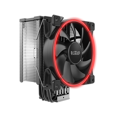 Кулер для процессора PCcooler GI-X6 V2, серебристый/черный/красный