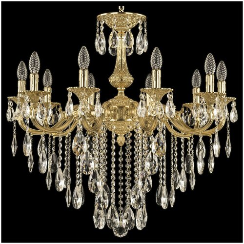 Люстра Bohemia Ivele Crystal 72101/10/250 B G, E14, 400 Вт, кол-во ламп: 10 шт., цвет: золотой