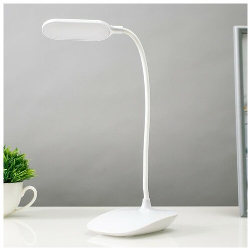 Настольная лампа сенсорная 16763/1 LED 3Вт 6000К USB АКБ белый 11х8х41 см, RISALUX