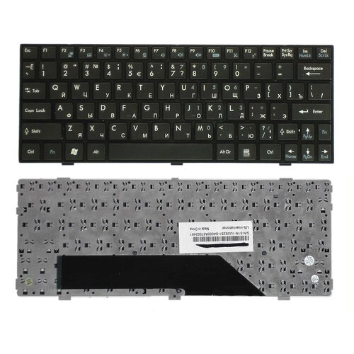 Клавиатура для ноутбука MSI L1600 черная с черной рамкой
