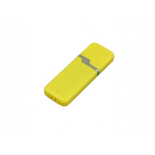 Промо флешка пластиковая с оригинальным колпачком (32 Гб / GB USB 2.0 Желтый/Yellow 004 Оригинальная флешка с гарантией качества)