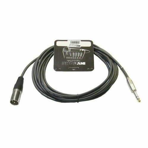 Invotone ACM1003S/BK Кабель микрофонный джек-XLR, 3 метра