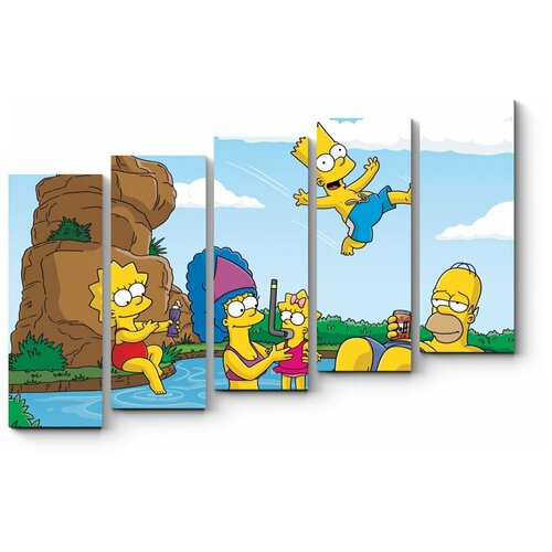 Модульная картина Симпсоны 170x119