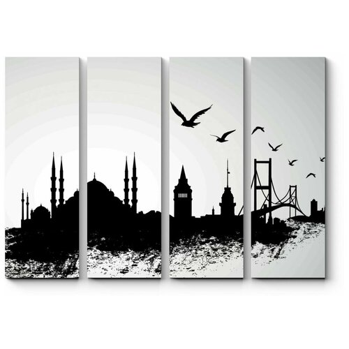 Модульная картина Иллюстрация Стамбула, город небоскребов130x98