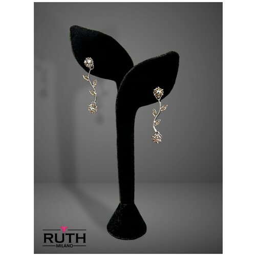 Серьги с подвесками RUTH MILANO, искусственный камень, серебряный