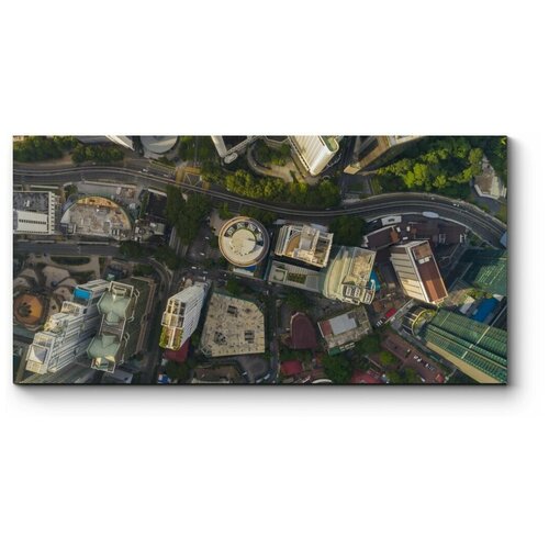 Модульная картина Над небоскребами Куала-Лумпур80x40
