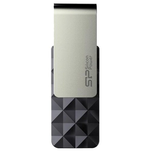 Флешка Silicon Power Blaze B30 8 ГБ, 1 шт., черный / серебристый