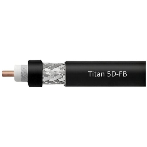 Кабель VEGATEL Titan 5D-FB PVC/CCA 50 Ом, 150 м, 1 шт., черный