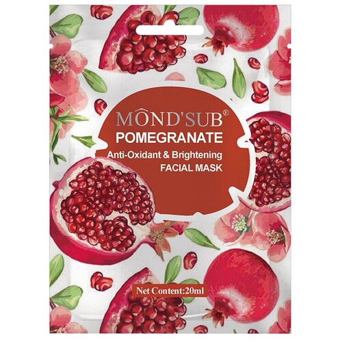 Маска для лица Mond'Sub Pomegranate Anti-Oxidant & Brightening Facial Mask 20 г