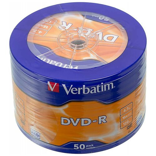 Диск DVD-RVerbatim4.7Gb 16x AZO, 50 шт.