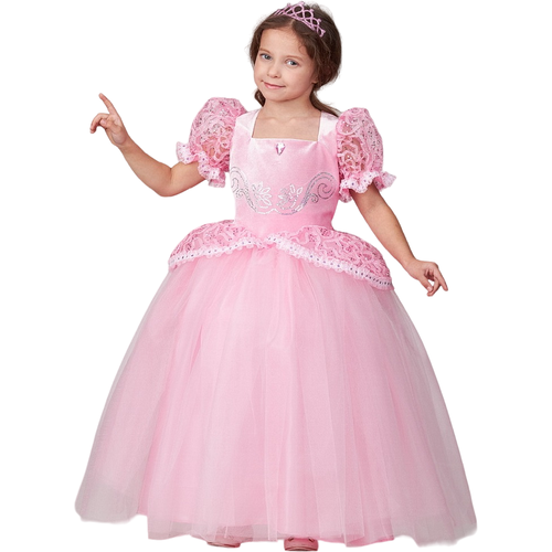 Карнавальный костюм Принцесса Золушка размер 110-56, розовое платье принцессы для девочек, на утренник, новый год, на праздник