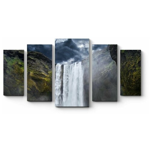 Модульная картина Захватывающий дух вид на горный водопад150x83