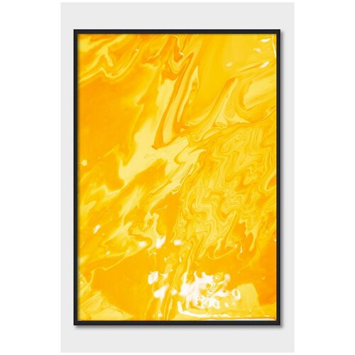 Постер для интерьера Postermarkt, 40х50 см в черной рамке, Желтый #28