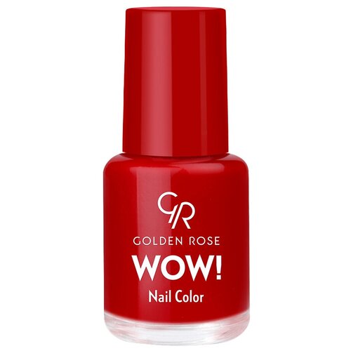 Golden Rose Лак для ногтей WOW!, 6 мл, красный