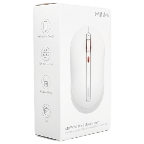 Беспроводная мышь MiiiW MIIIW Wireless Mute Mouse, белый