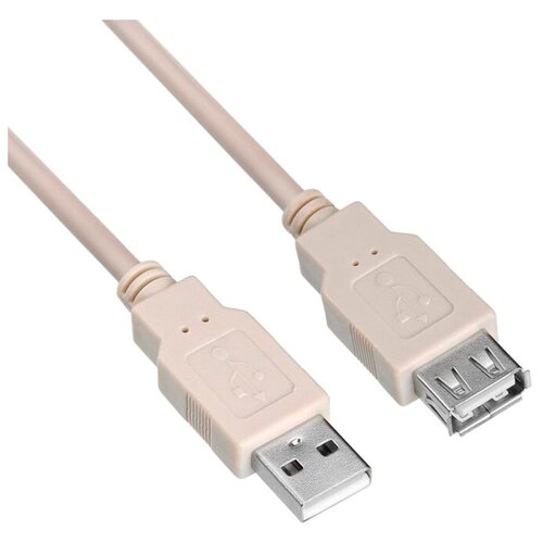 Buro USB - USB (USB2.0-AM/AF-3), 3 м, 1 шт., белый