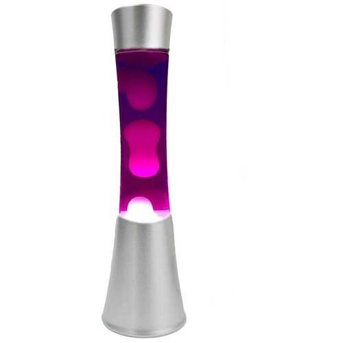 Лава-Лампа Белая/Фиолетовая 40 см (серебристый корпус)