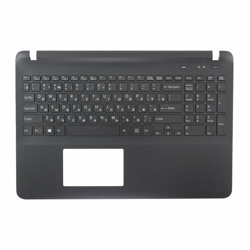 Клавиатура для ноутбука Sony SVF15 черная с топкейсом, с подсветкой