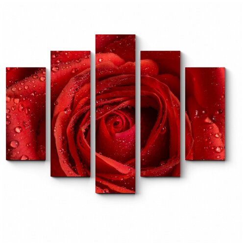 Модульная картина Алая роза 115x92