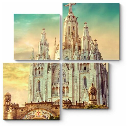 Модульная картина Храм Святого Сердца, Барселона130x130