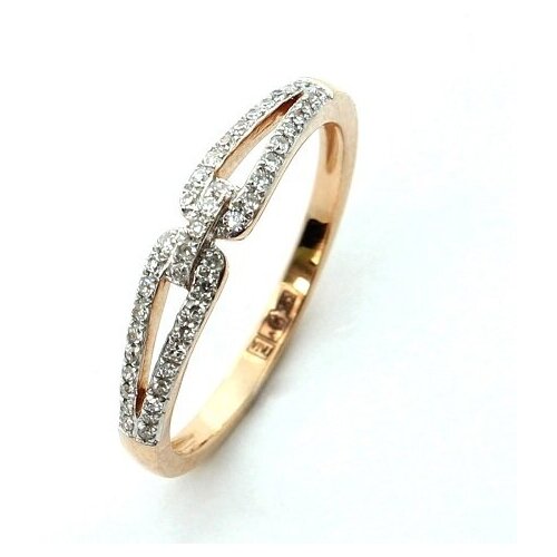 Кольцо Diamond Prime, красное золото, 585 проба, бриллиант, размер 16