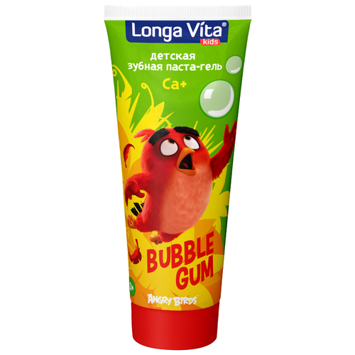 Зубная паста Longa Vita Angry Birds Bubble Gum 3+, 75 мл, 75 г
