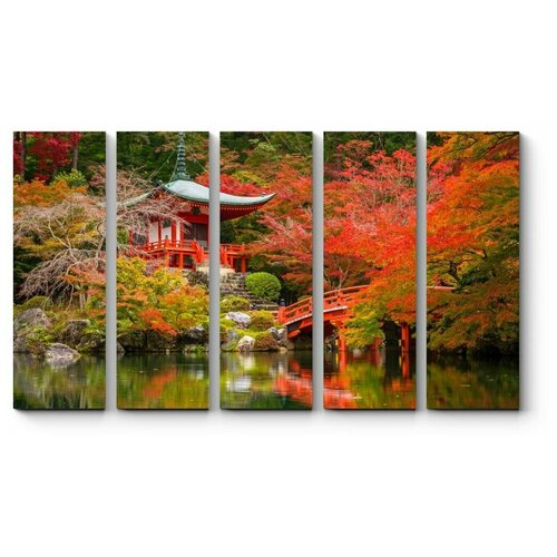 Модульная картина Гармония линий и цвета, Киото 100x60