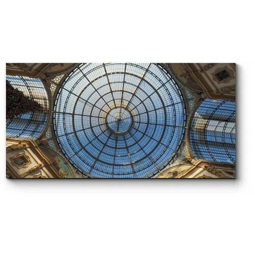 Модульная картина Стеклянный купол Миланского собора160x80