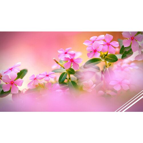 Картина на холсте 60x110 LinxOne "Весна розовое нежность" интерьерная для дома / на стену / на кухню / с подрамником