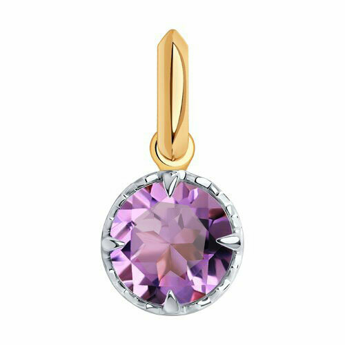 Подвеска Diamant online, красное золото, 585 проба, аметист, фиолетовый