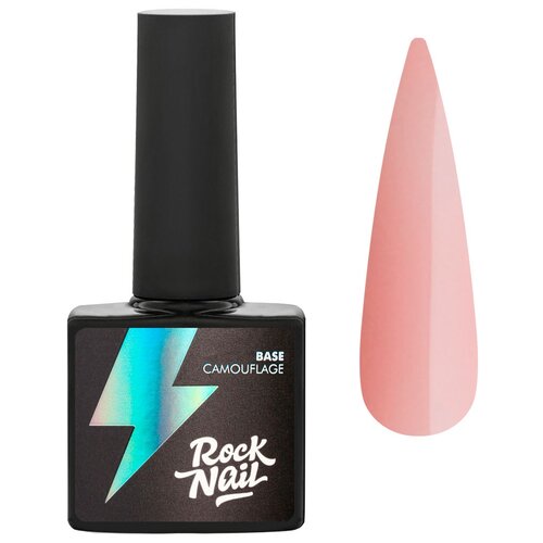 RockNail Базовое покрытие Base Camouflage, 80 Nude Blush, 10 мл