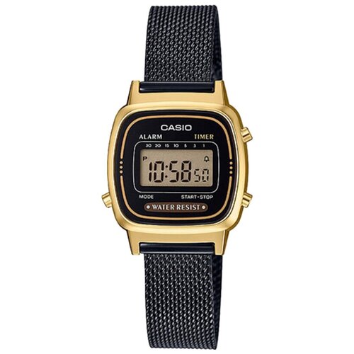 Наручные часы CASIO LA670WEMB-1, черный, золотой