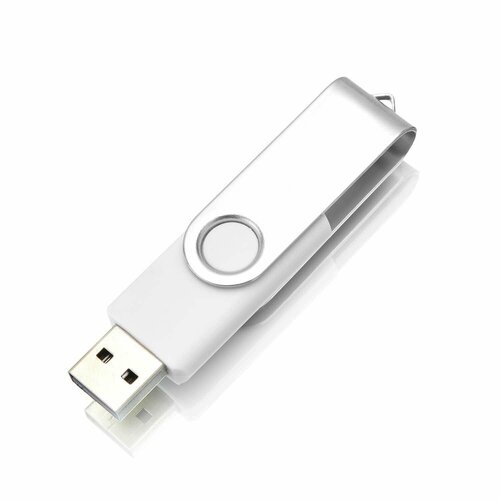 USB флешка, USB flash-накопитель, Флешка Twist, 64 Гб, белая, арт. F01 USB 2.0 10шт