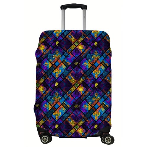Чехол для чемодана LeJoy, размер S, фиолетовый, голубой