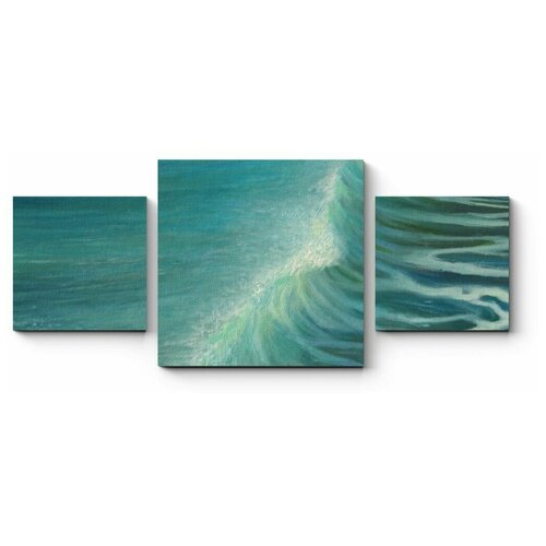 Модульная картина Изумрудный океан 80x34