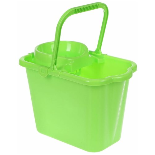 Ведро IDEA (М-Пластика) М 2421 9.5 л 27 см зеленый 0.37 кг 35 см 9.5 л 21.5 см