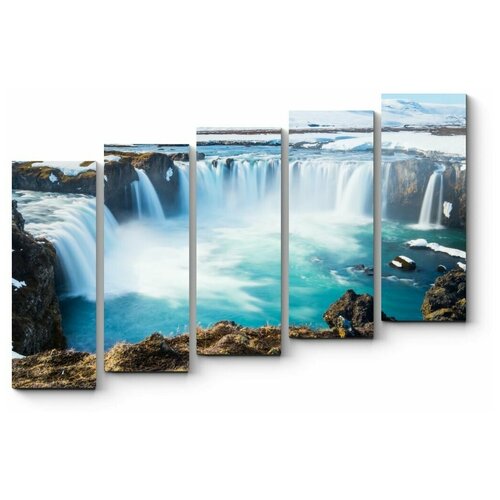 Модульная картина Грандиозный водопад Исландии 210x147
