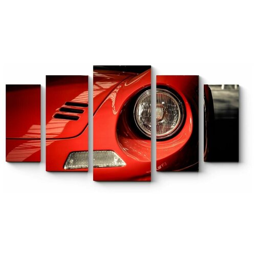 Модульная картина Фронтальные детали Ferrari 100x55
