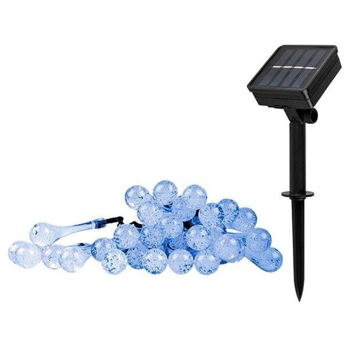 Светильник светодиодный SLR-G08-30B садовый; гирлянда капли син. солнечная батарея | код.5040946 | ФАZА (20шт. в упак.)
