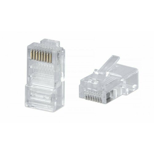 WRline WR-8P8C-5E-SH Коннектор RJ-45 под витую пару, категория 5e, экранированный, универсальный (100 шт в упак.)