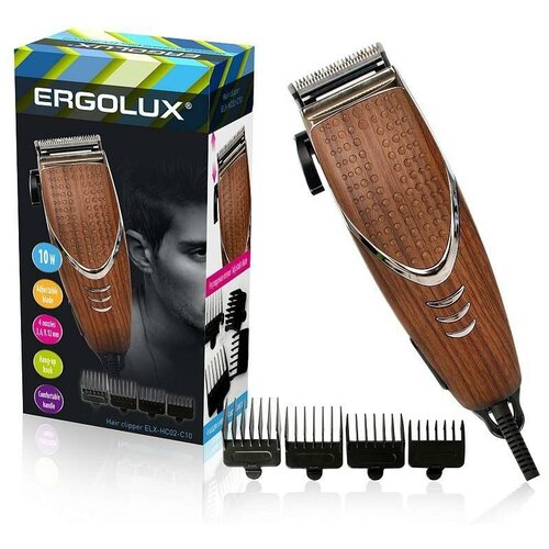 Машинка для стрижки Ergolux   ELX-HC02, коричневый