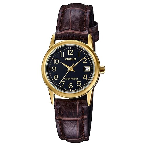Наручные часы CASIO Collection LTP-V002GL-1B, золотой, коричневый